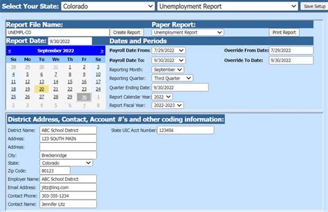 Colorado Unemployment Report Icesa Format