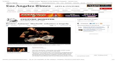 Pdf Review Antaeus Macbeth Reframes A Tragedy Review Macbet