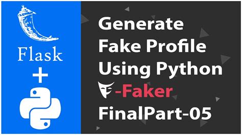 Generate Fake Profile Using Python Faker Part 05 Youtube