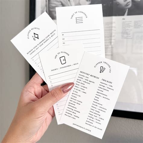 Ppc23 Planner Needs Printable Planner Cards My Minimal Planner