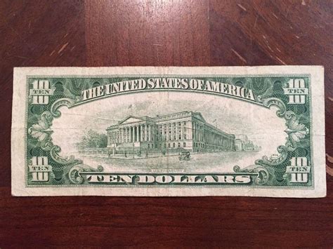 1950 10 Ten Dollar Bill ~c Douglas Dillon~ Rare Old Paper Money Us