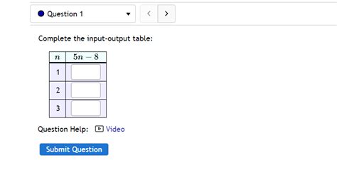 Solved Complete The Input Output Table Question Help Chegg