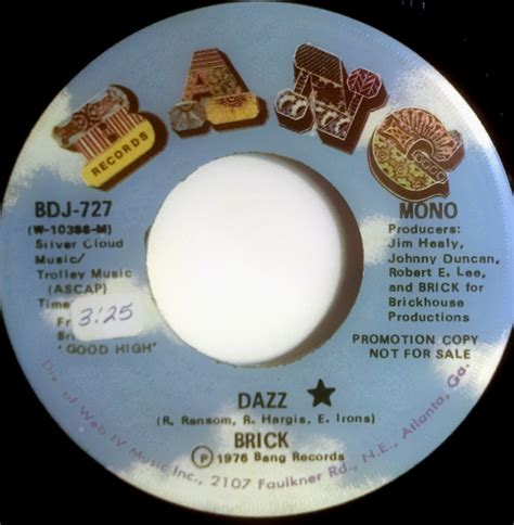 Brick Dazz Vinyl 7 45 Rpm Promo 1976 R5416575 Discogs