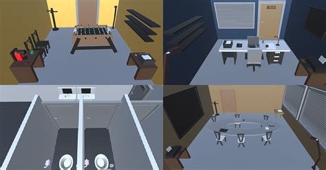 Office Assets Props And Furniture Pack Lowpoly 3d 가구 Unity Asset Store