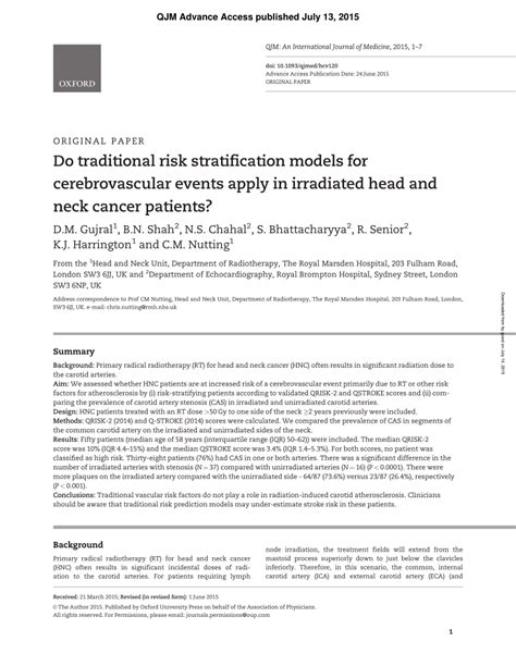 Pdf Do Traditional Risk Stratification Models For Cerebrovascular