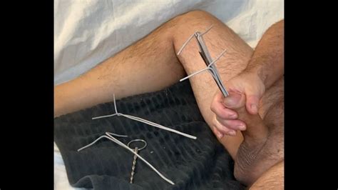Extreme Urethral Sounding Multiple Sounds In Cock Cum Cock Stuffed