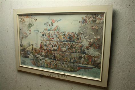 Rare Rogier Mekel Print Called The “harbour Cruise”