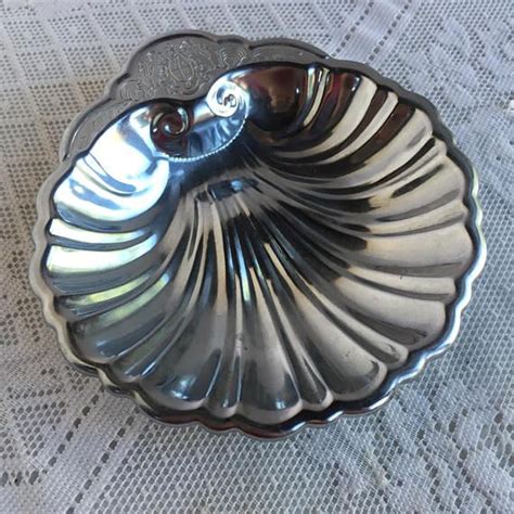 Vintage Clamshell Ring Dish Metal Clam Shell Candy Tray With Etsy