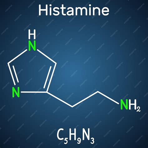Premium Vector Histamine Molecule Structural Chemical Formula On The