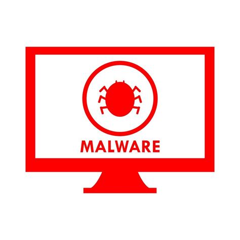 Malware On Pc On White Background 4840292 Vector Art At Vecteezy
