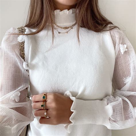 Gold Interlocking Chain Necklace Hello My Love