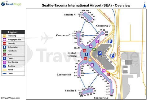 Seattle Seattle Tacoma International Sea Airport Terminal Maps
