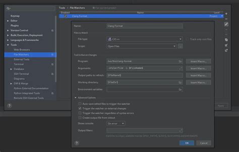 在clion中使用clang format c dev59