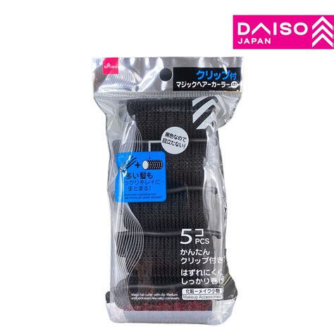 Daiso Magic Hair Curler With Clip Medium 5 Pcs Shopee Malaysia