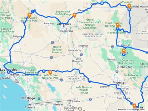 Los Angeles To Grand Canyon Road Trip 2 Week Itinerary