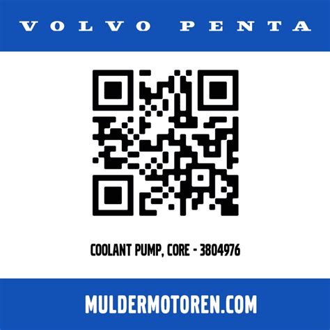 Volvo Penta Coolant Pump Core 3804976 Mulder Motoren