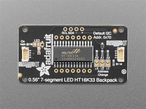 Adafruit 7 Segment Led Matrix Backpack Stemma Qt Qwiic Kiwi