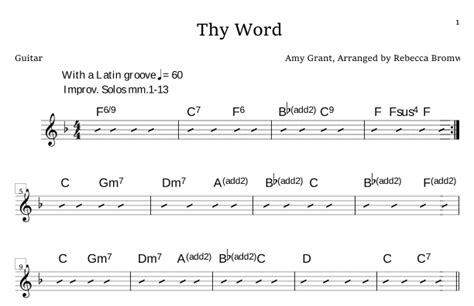 Thy Word Guitar Chords
