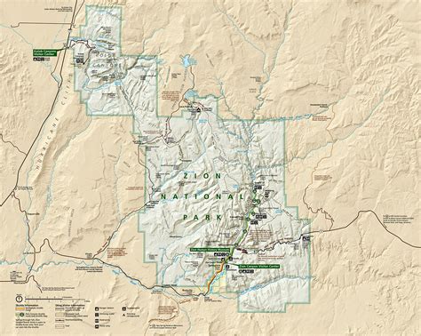Zion National Park Trail Map
