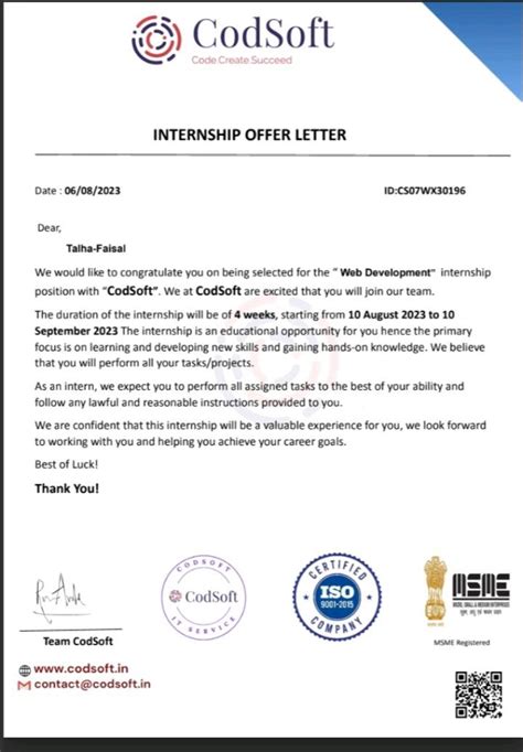 Talha Faisal On Linkedin Codesoft