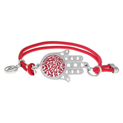 Shema Or Stainless Steel Hamsa Bracelets With Colored Enamel Hamsa