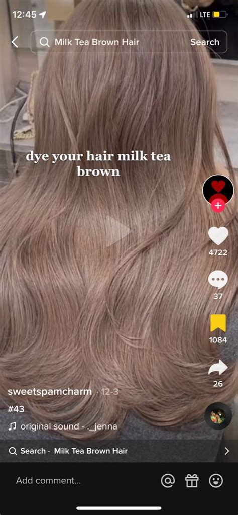 Milk Tea Brown Hair Hair Milk Hair Color Formulas Wedding Hair Colors