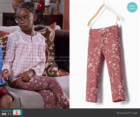 Wornontv Dianes Pink Checked Top With Crochet Panel On Black Ish