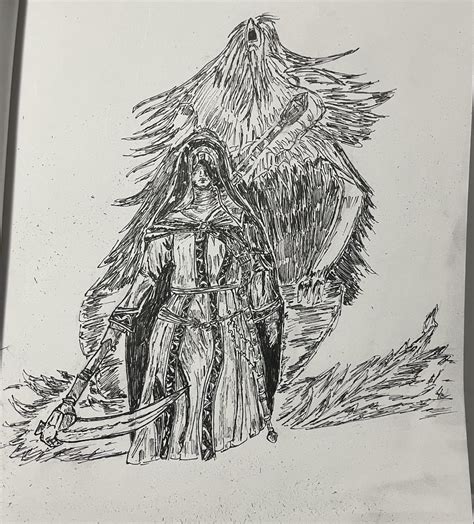 First Time Drawing Sister Friede Father Ariandel R Darksouls3