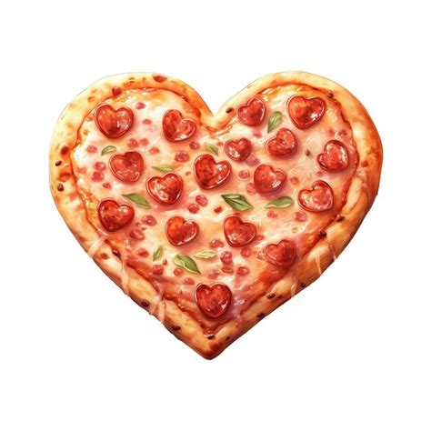Premium Psd Pizza Of Love Valentine Heartshaped Pizza Delicious