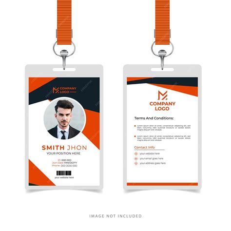 Premium Vector Front And Back Id Card Template
