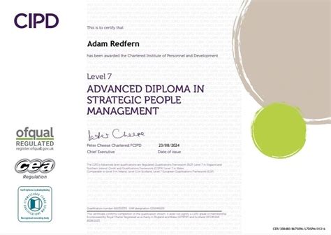 Delighted To Announce I Have Completed Cipd Level 7 In Strategic People Management After An