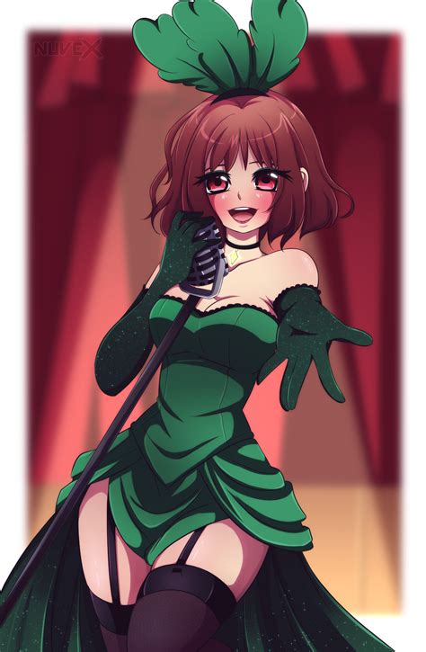 Rule 34 1girls Blush Breasts Brown Hair Chara Choker Dress Elbow Gloves Eyebrows Eyebrows