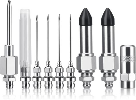 Draupnir 9 Pcs Grease Gun Needle Nozzle Kit Stainless
