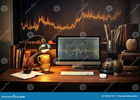 Desktop Computer Monitor With Finance Statistical Data Software And Progressive User Interface