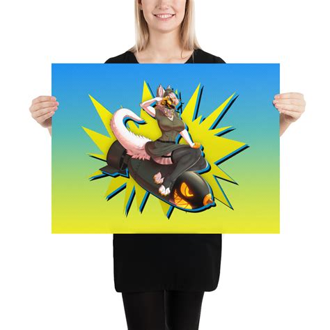 Juno The Protogen Blue Screen Apparel