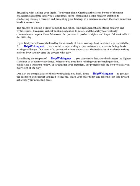 Example Of A Thesis Writing Pdf Thesis Essays