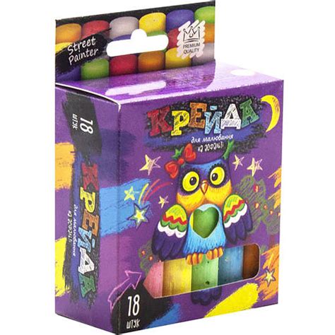 Купить Мел для рисования на асфальте Danko Toys MEL-02-04U 18 шт ...