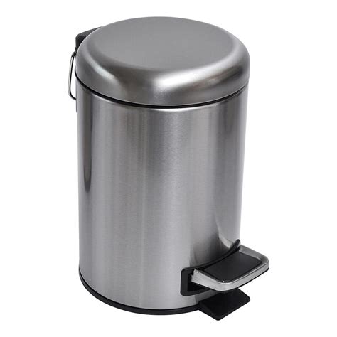 Evideco French Home Goods 3 L 08 Gal Soft Close Small Round Metal