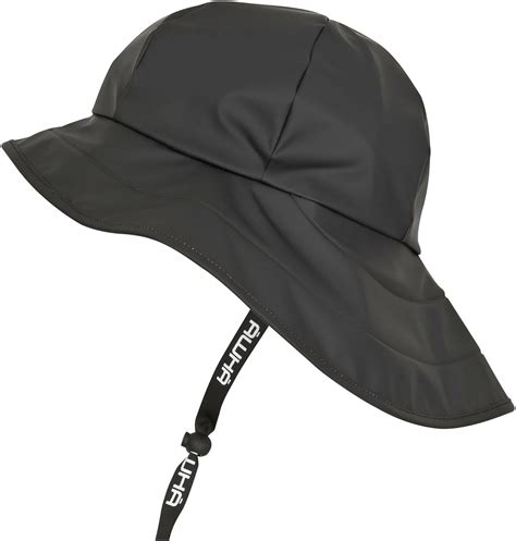 Awha Souwester Rain Hat Blackunisex Waterproof Cap With Wide Brim