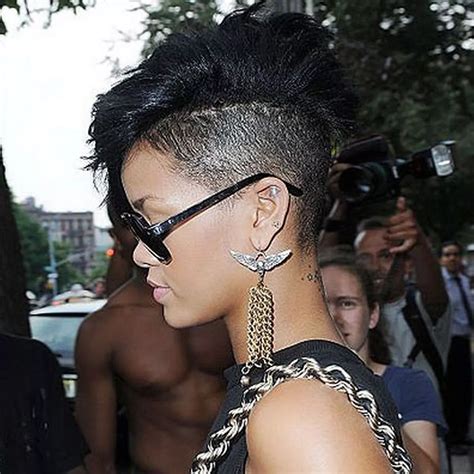 Rihanna Mohawk Hairstyles Back