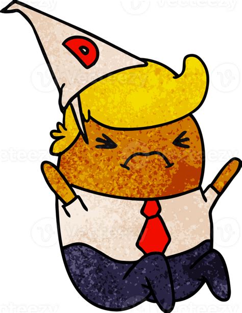 Textured Cartoon Kawaii Man In Dunce Hat 44924406 Png
