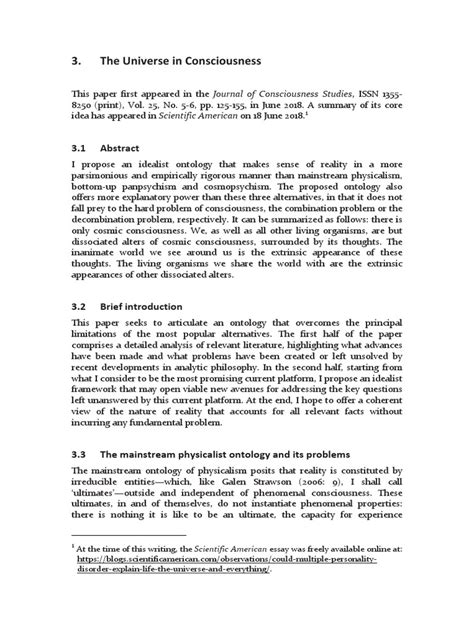 Analytic Conflating Consciuosness Pdf Consciousness Thought