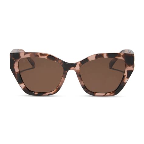 Evie Cateye Sunglasses Himalayan Tortoise And Brown Diff Eyewear