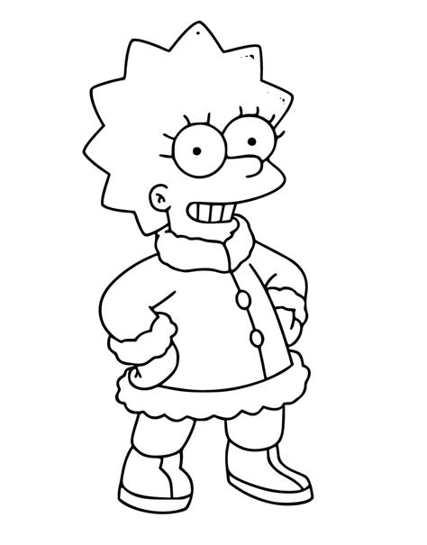 Desenhos De Lisa Simpson Para Crianças Para Colorir E Imprimir
