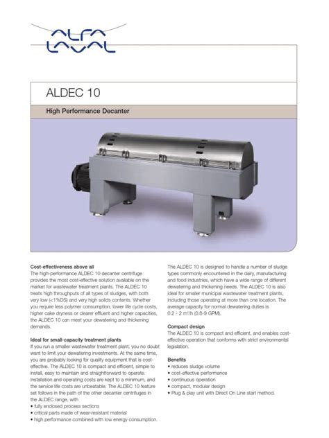 Aldec 10 Sewage Treatment Industries