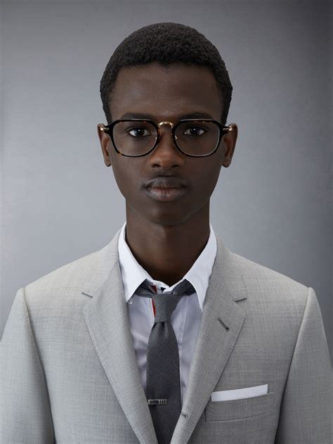 Thom Browne Acetate And Titanium Rectangular Eyeglasses Reversible