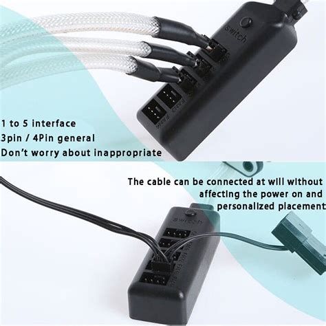 1 To 5 4 Pins Molex Tx4 Pwm Cpu Cooler Case Ch Vicedeal