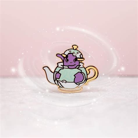Polteageist Enamel Pin Ghost Pokemon Pin Cute Teacup Pin Mega