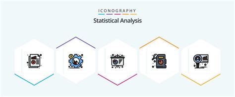 Statistical Analysis 25 Filledline Icon Pack Including Market Chart Gear Statistical Analysis