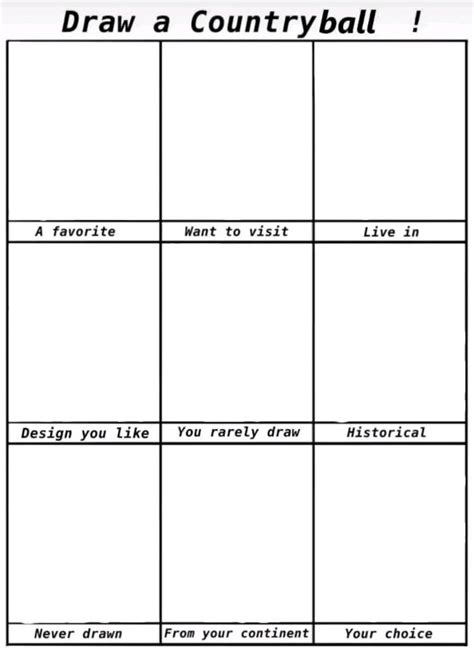 Countryball Drawing Template